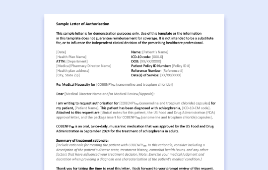 Accessing COBENFY™ (xanomeline and trospium chloride) | For HCPs