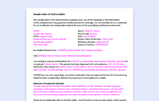 Cobenfy™ (xanomeline and trospium chloride) Coverage and Access | For HCPs